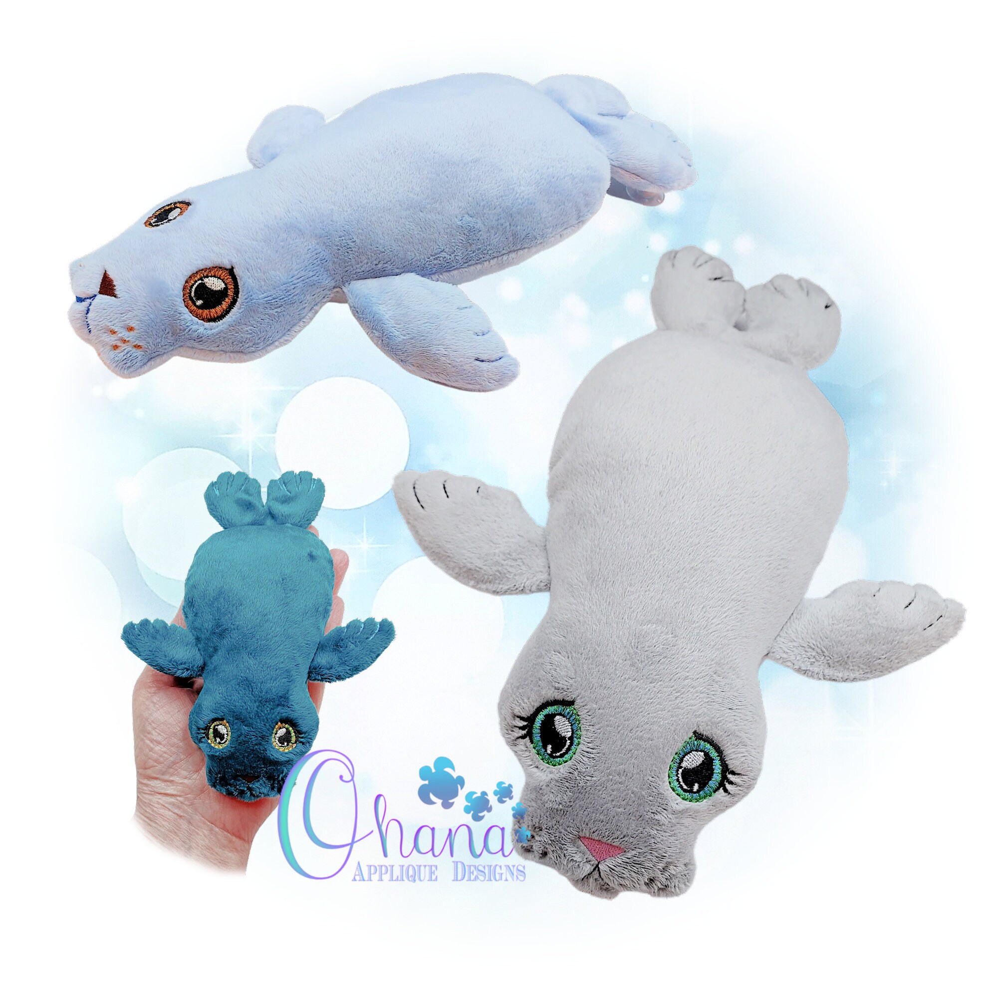 Floppy Seal Stuffie in the Hoop Machine Embroidery Design - Etsy