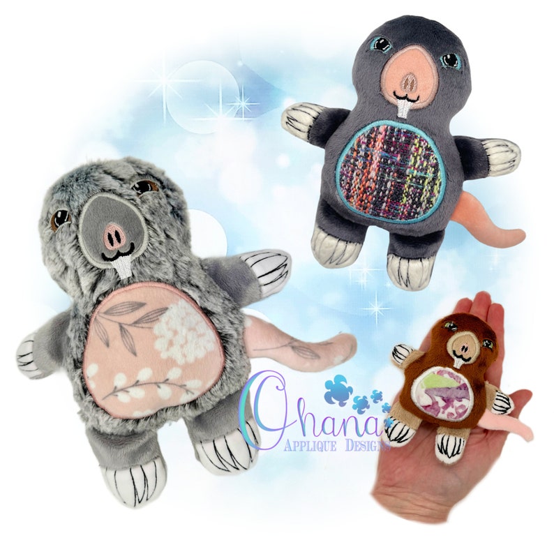 Mole Stuffie in the Hoop Embroidery Machine Design - Etsy UK