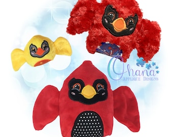 Cardinal Stuffie Embroidery Design, Cardinal, Bird, Cardinal Machine ...