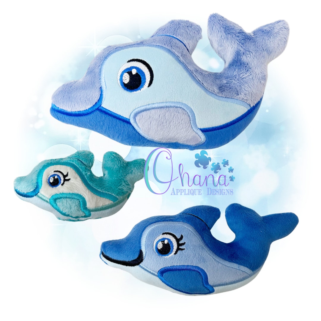 Darling Dolphin Stuffie in the Hoop Machine Embroidery Design - Etsy