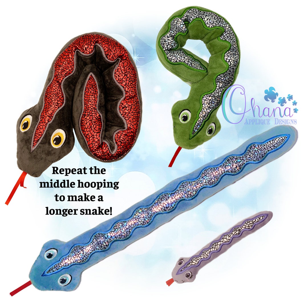 Extendable Snake Stuffie in the Hoop Embroidery Machine Design - Etsy