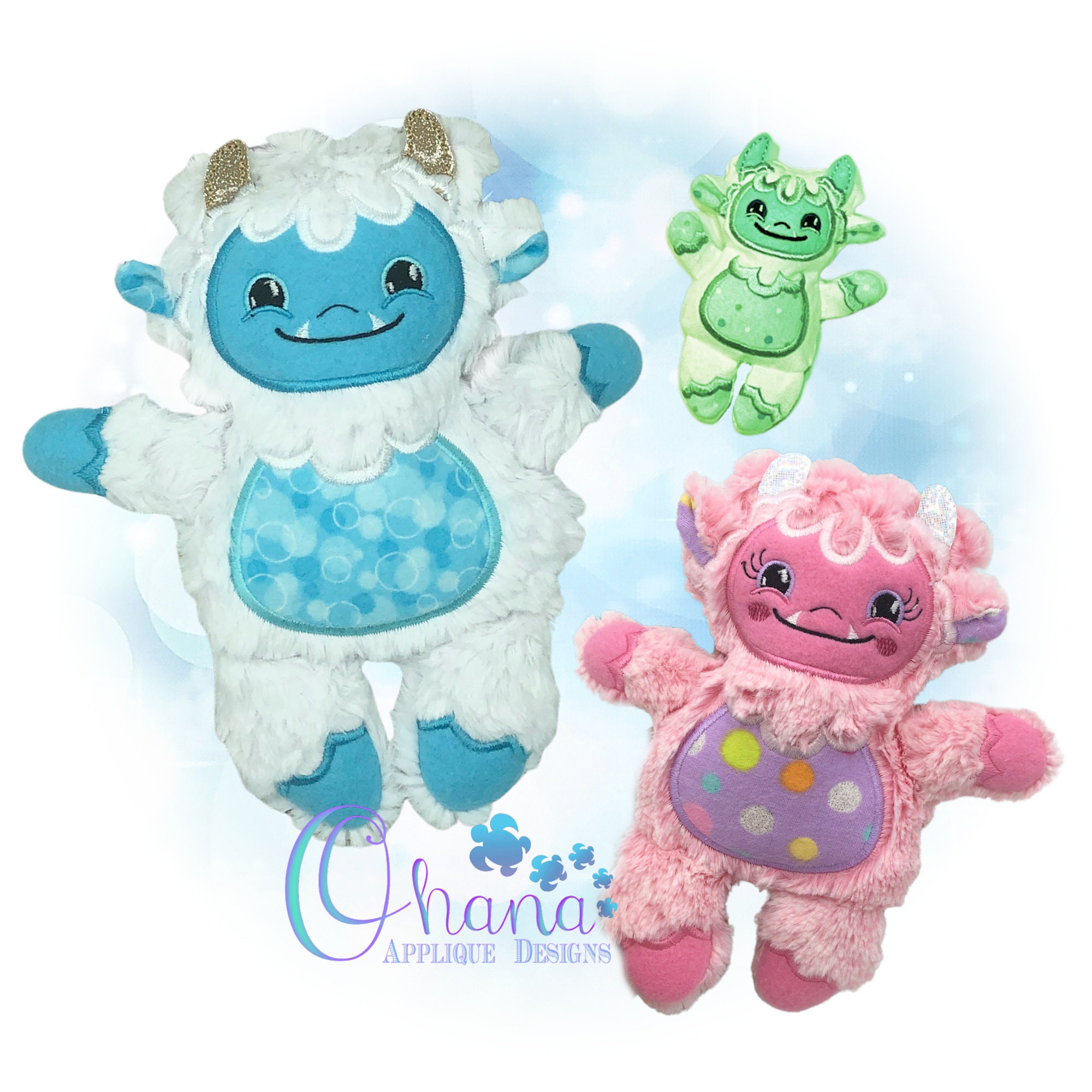 Yeti Stuffie in the Hoop Machine Embroidery Design - Etsy