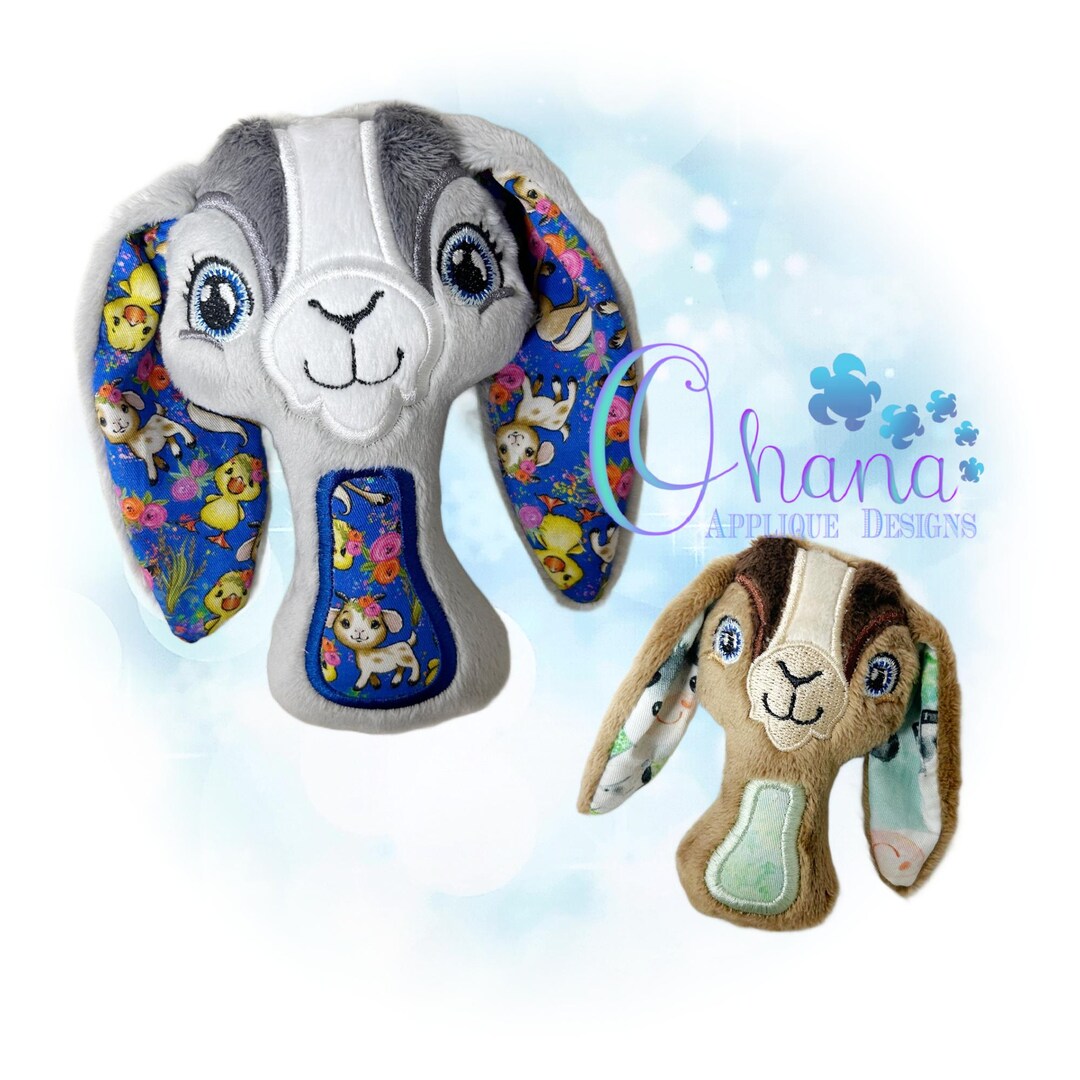 Long Eared Goat Rattle in the Hoop Machine Embroidery Design - Etsy