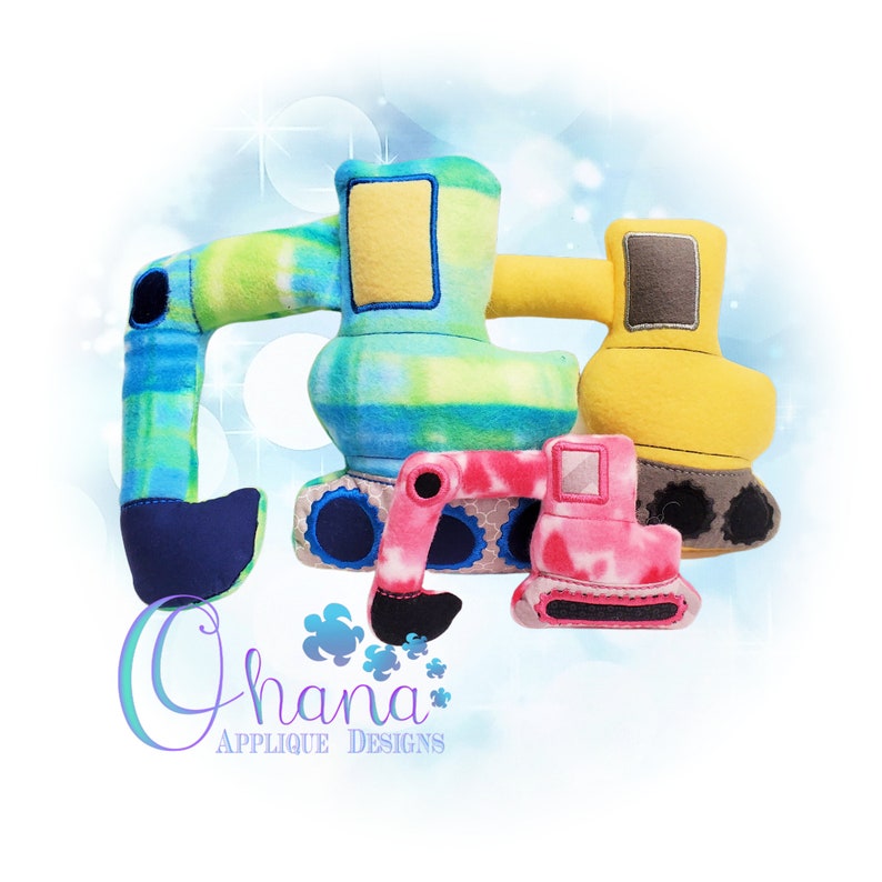 Excavator Stuffie in the Hoop Machine Embroidery Design - Etsy