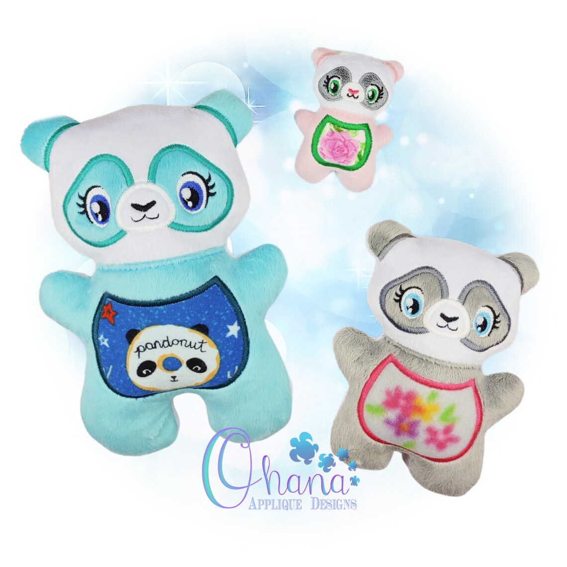 Puffy Panda Stuffie in the Hoop Machine Embroidery Design - Etsy