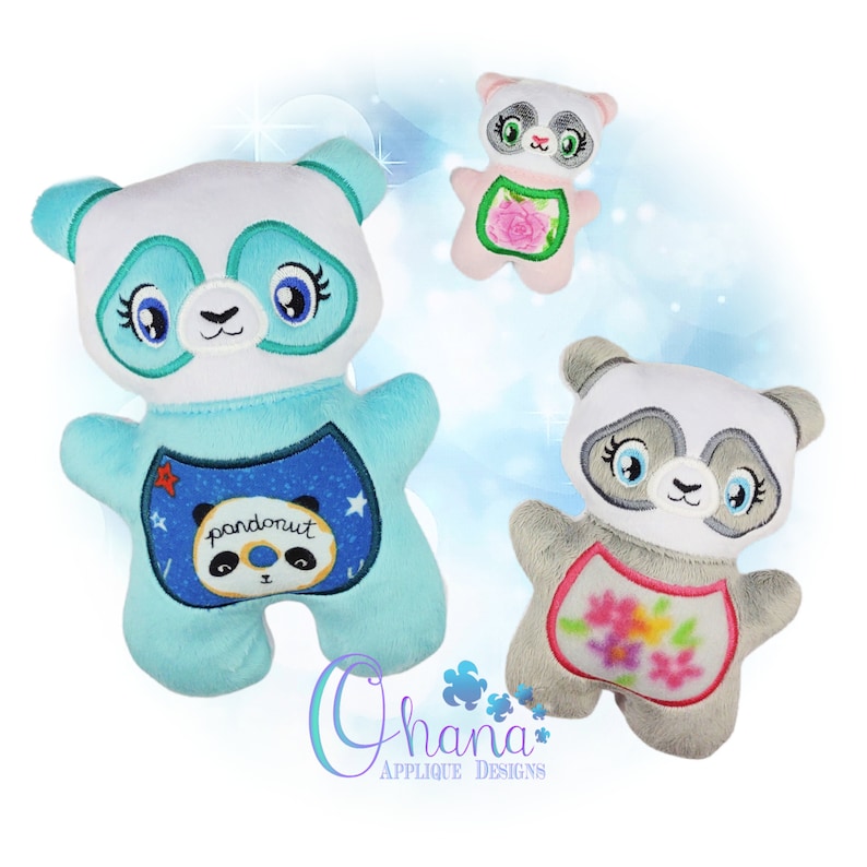 Puffy Panda Stuffie in the Hoop Machine Embroidery Design - Etsy