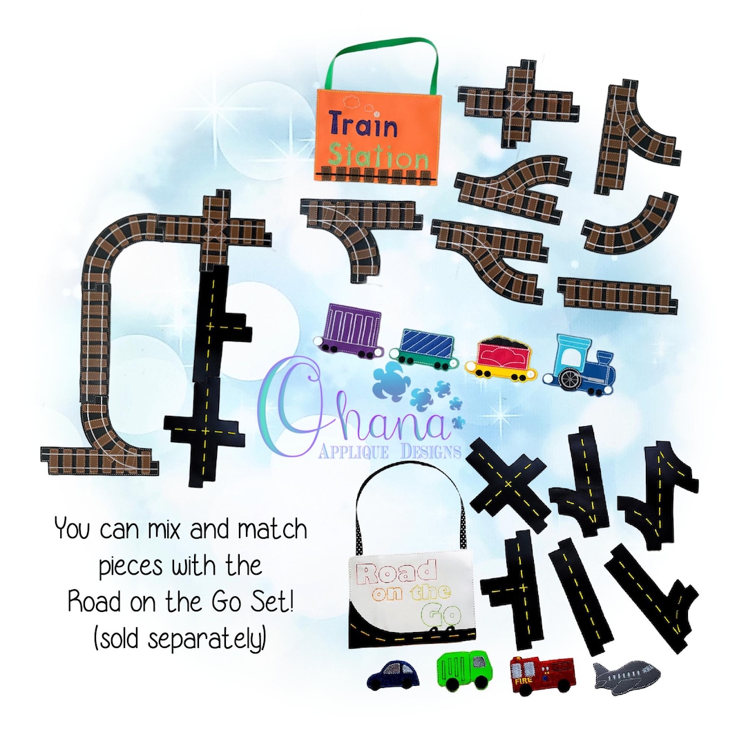 Railway Track Play Set in the Hoop Machine Embroidery Design - Etsy