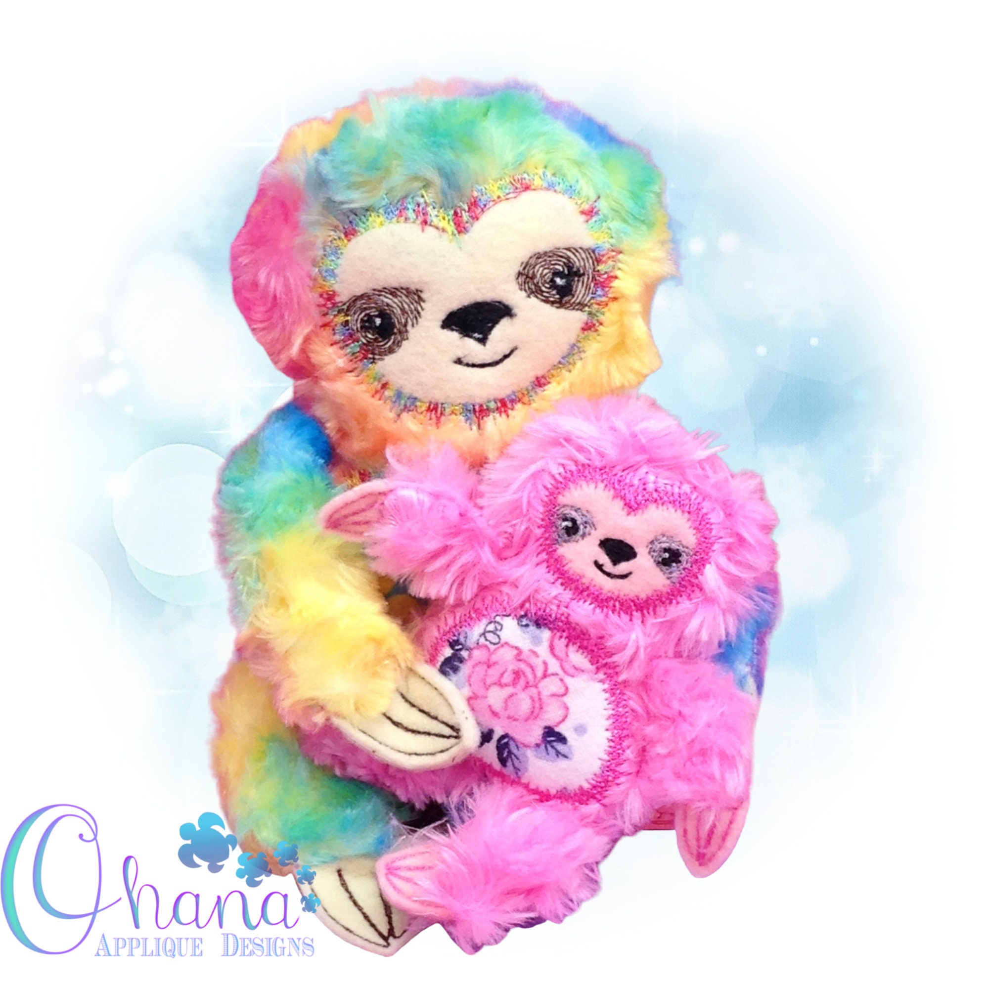 Sloth Plush Stuffie Pattern in the Hoop Machine Embroidery - Etsy