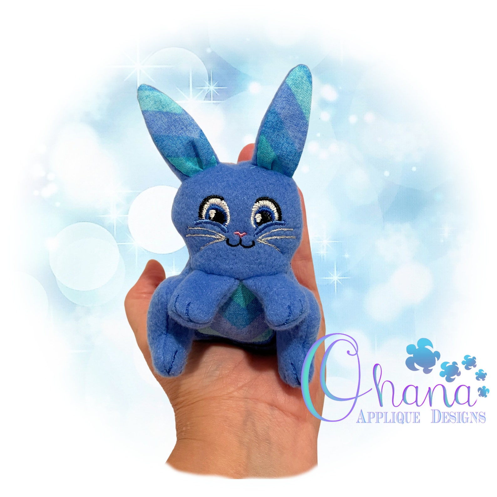 Hopsy Bunny Stuffie in the Hoop Embroidery Machine Design - Etsy