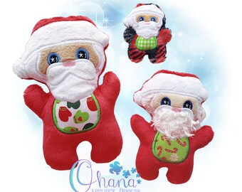Santa Stuffie Embroidery Design, Santa Stuffy, Machine Embroidery, ITH ...