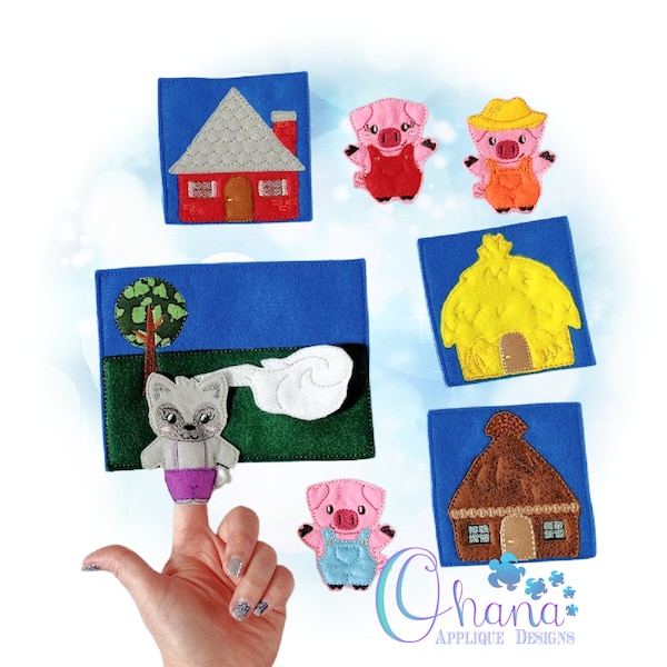 3 Little Pigs Finger Puppets - Etsy