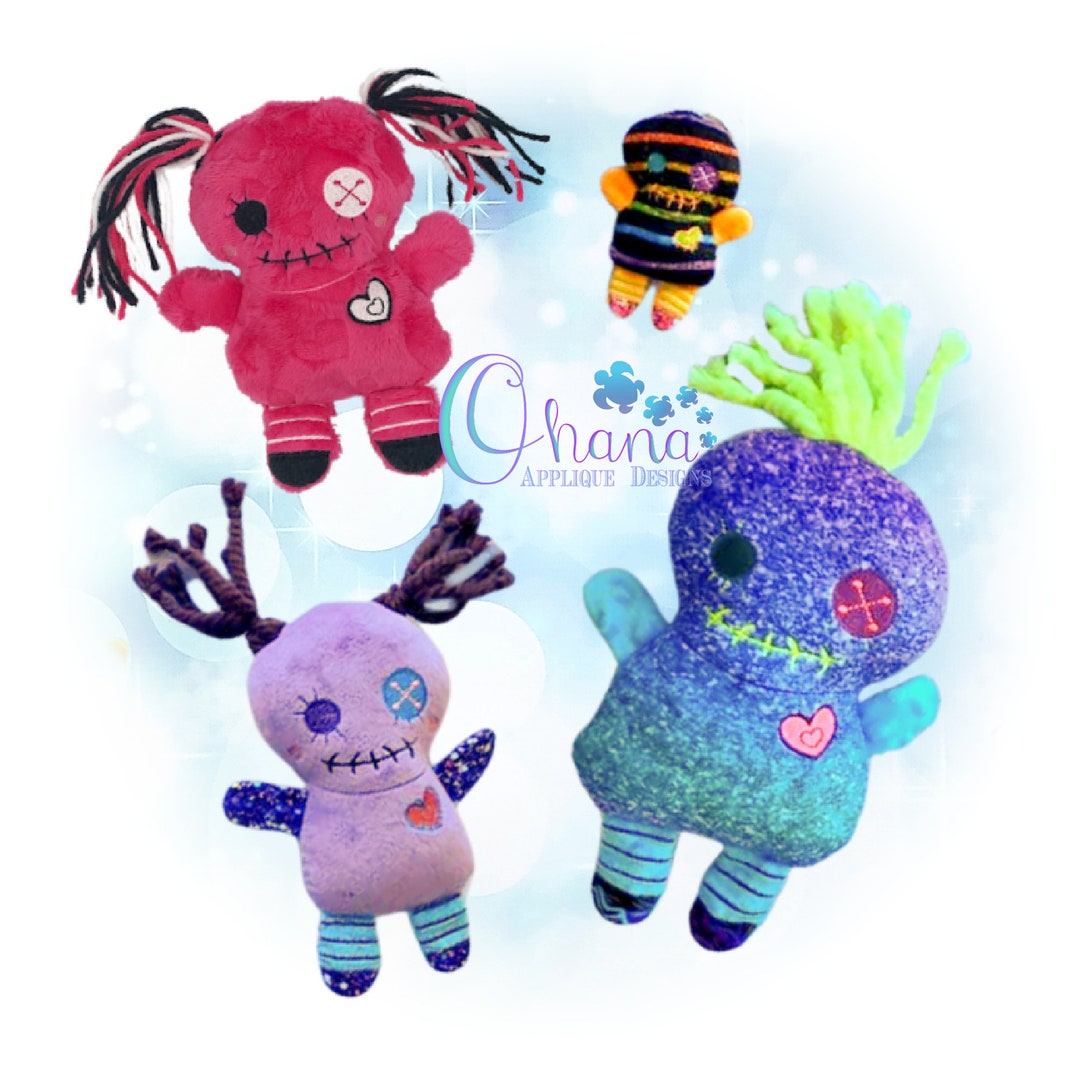 Bits & Buttons Voodoo Doll Stuffie in the Hoop Machine Embroidery ...