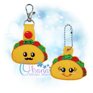 Taco Key Chain, Key Fob, Snap Tab in the Hoop Designs Machine ...