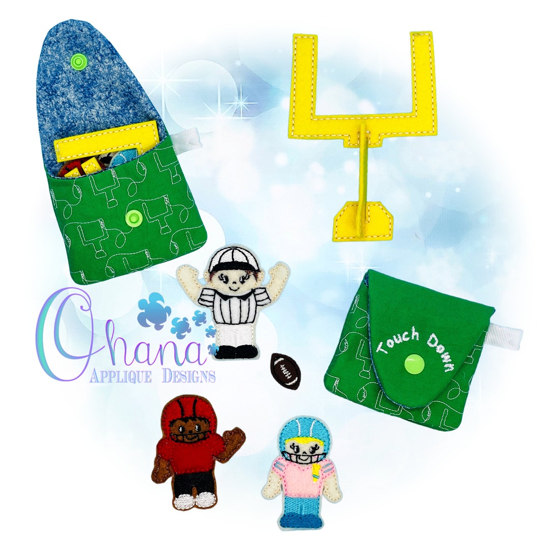 Football Coin Purse Play Set in the Hoop Machine Embroidery Design - Etsy