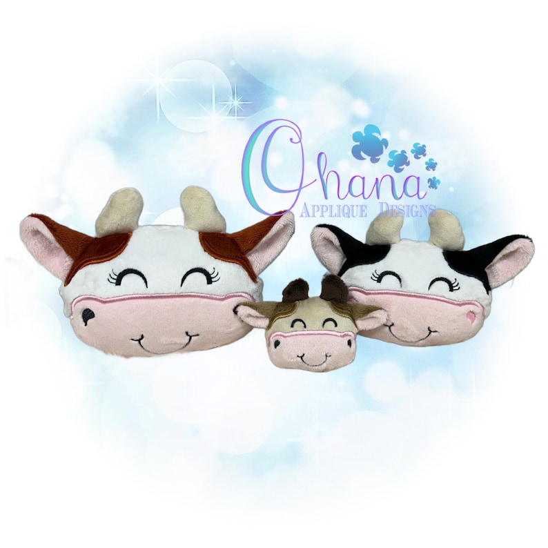 Cow Head Pillow Stuffie in the Hoop Machine Embroidery Design - Etsy