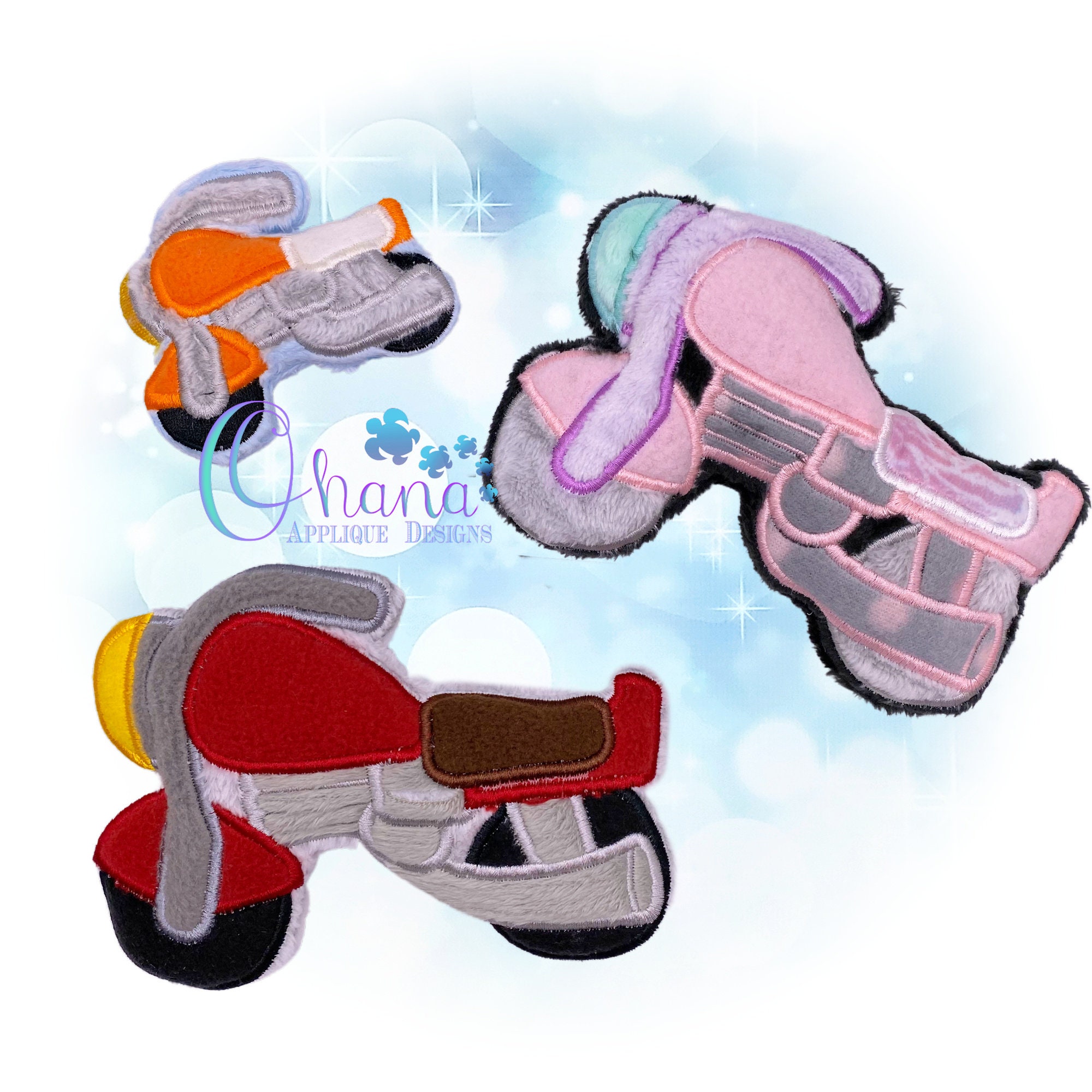 Motorcycle Stuffie in the Hoop Machine Embroidery Design | Etsy