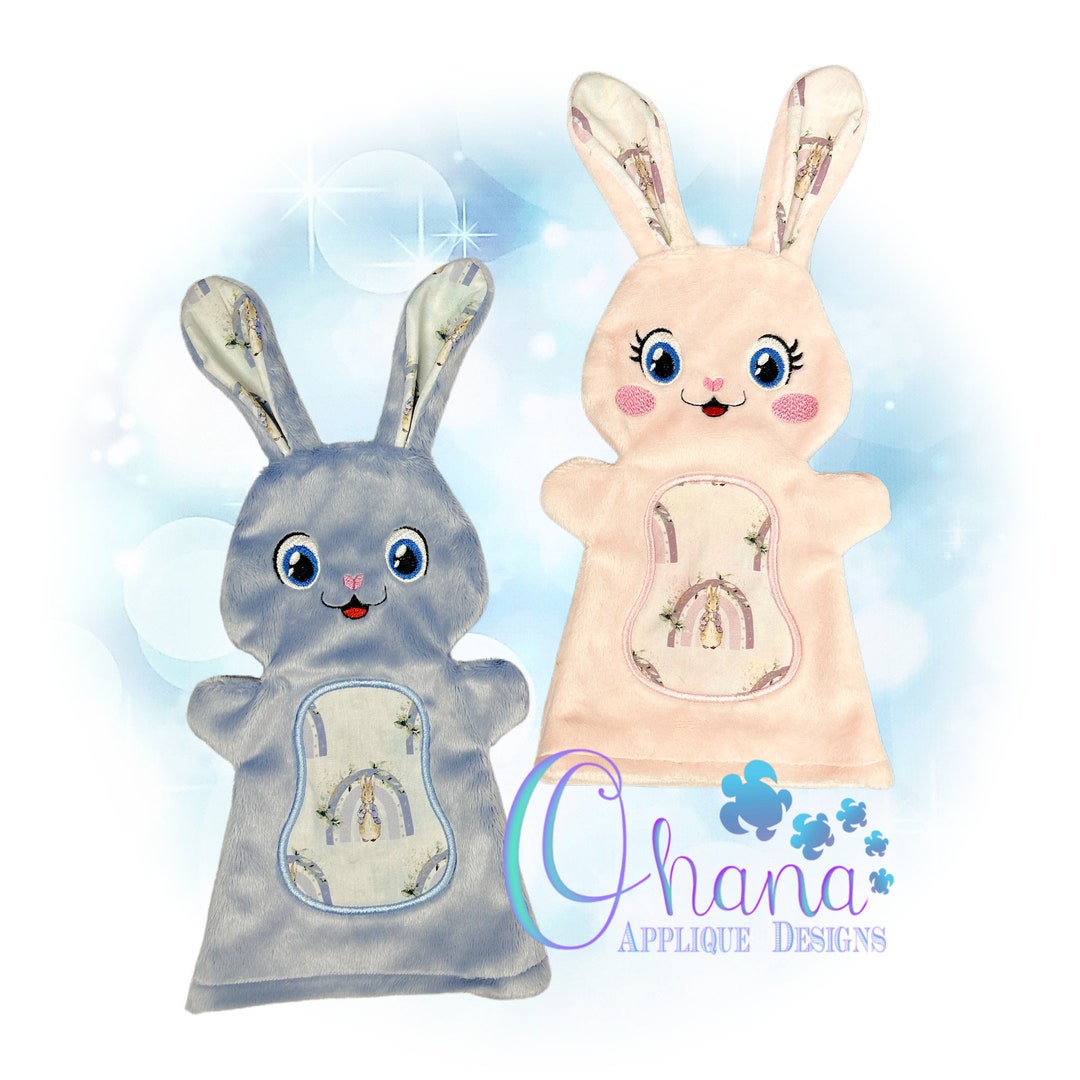 Bernice Bunny Hand Puppet in the Hoop Machine Embroidery Design - Etsy