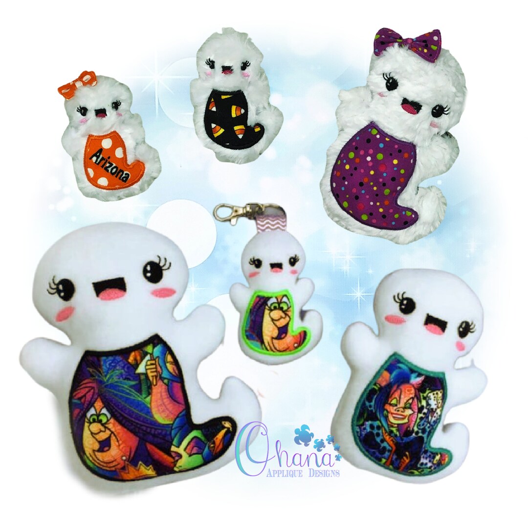 Ghost Stuffie in the Hoop Machine Embroidery Design - Etsy