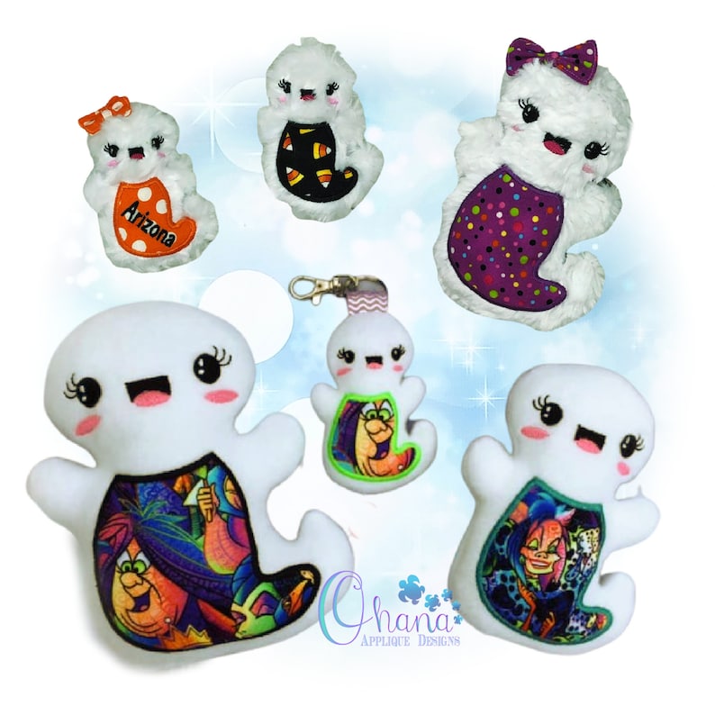Ghost Stuffie in the Hoop Machine Embroidery Design - Etsy