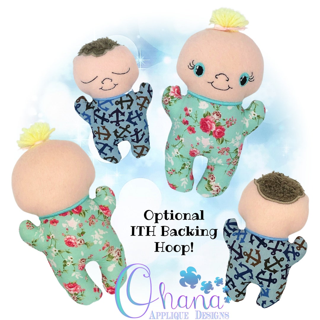 Baby Doll Stuffie in the Hoop Embroidery Machine Design - Etsy
