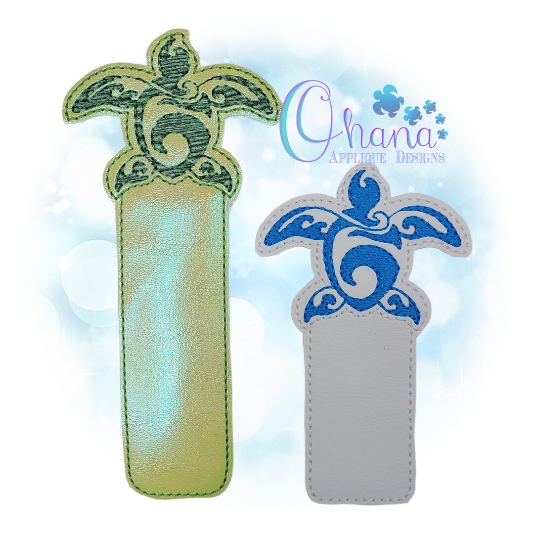 Honu Turtle Bookmark in the Hoop Machine Embroidery Design - Etsy