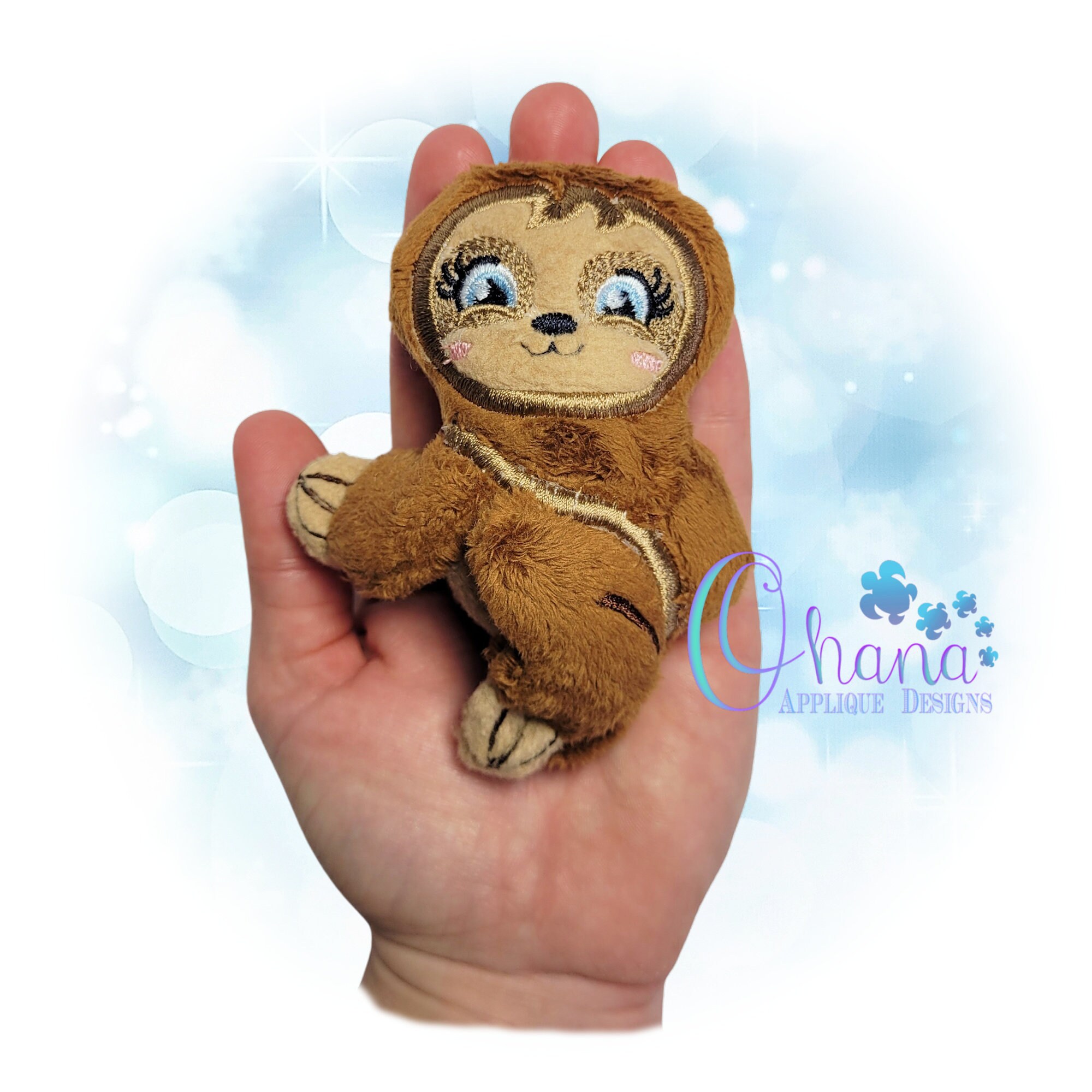 Sloth Huggie Stuffie in the Hoop Embroidery Machine Design - Etsy