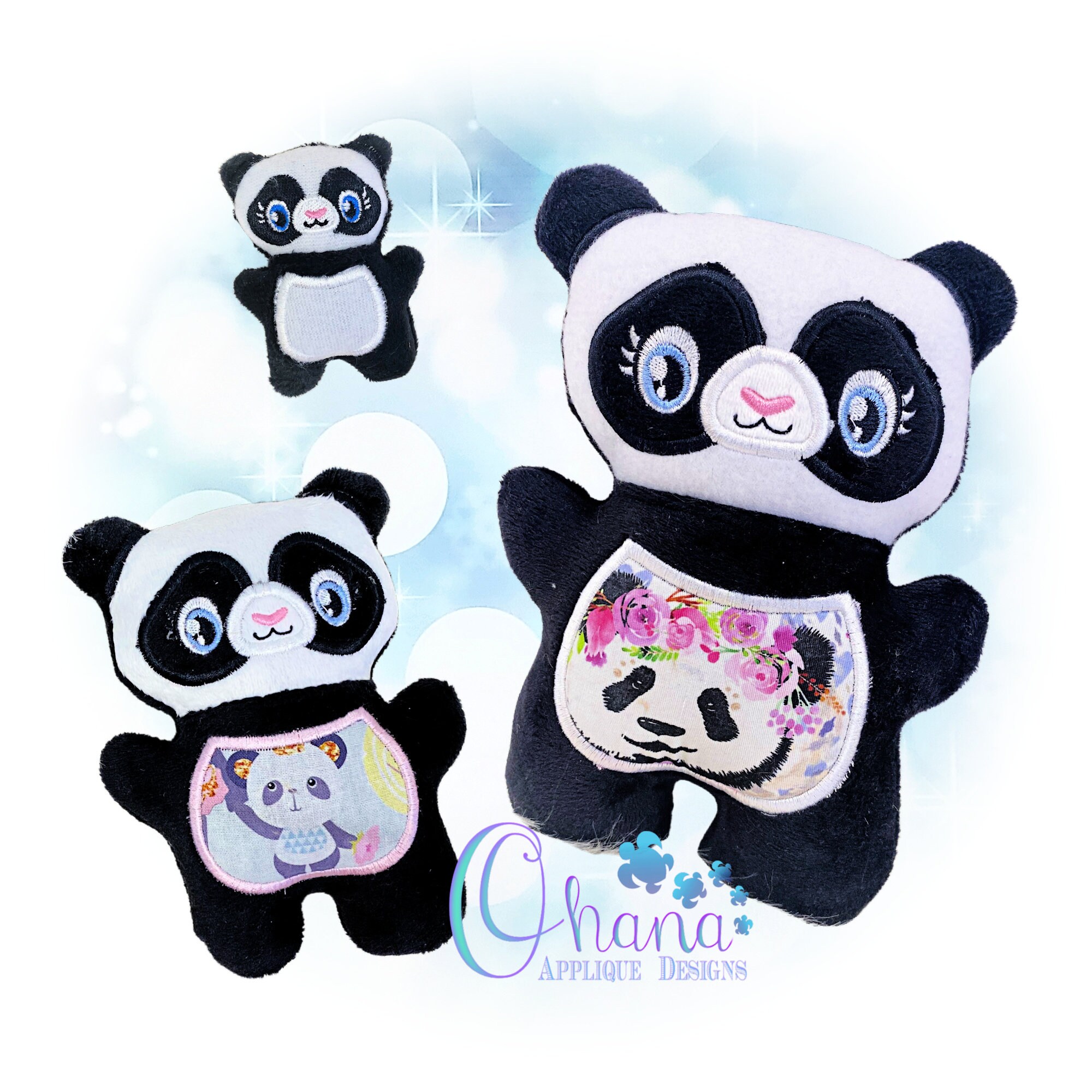 Puffy Panda Stuffie in the Hoop Machine Embroidery Design - Etsy
