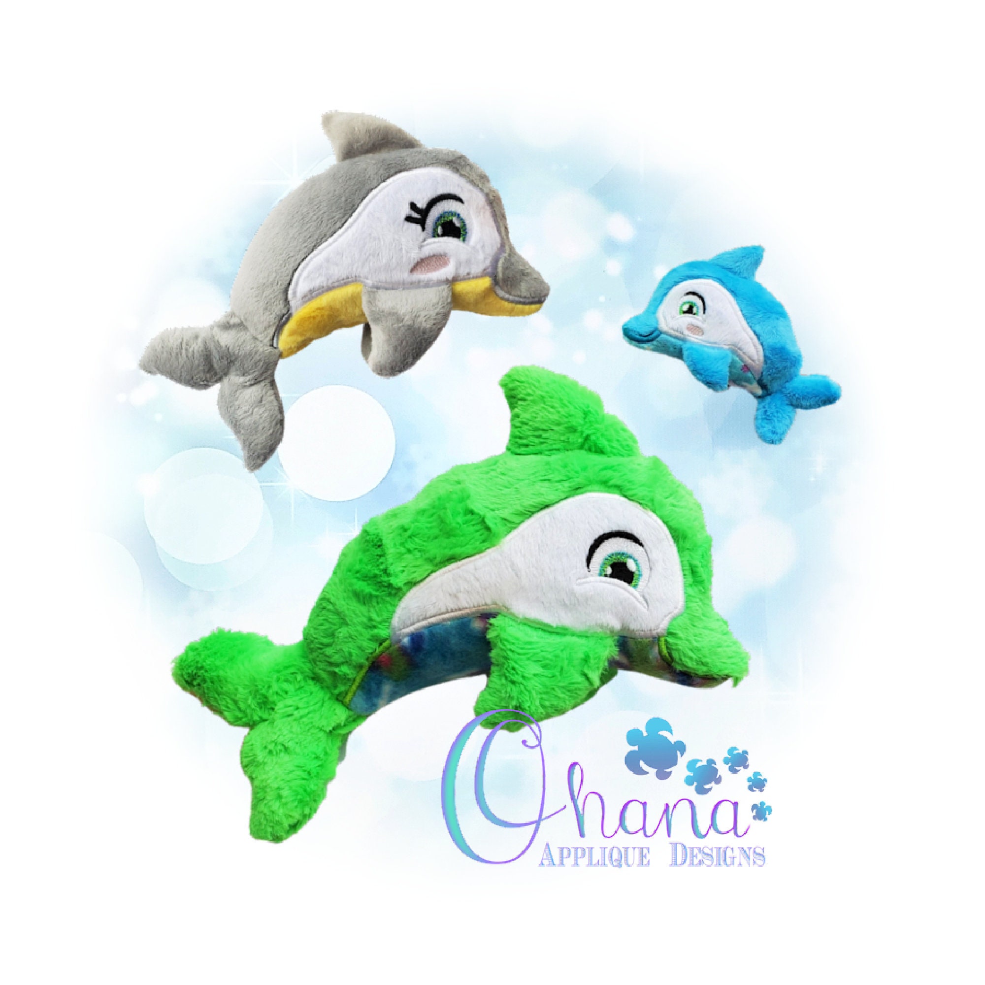Daphne Dolphin Stuffie in the Hoop Machine Embroidery Design - Etsy