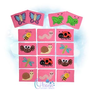 Bug Matching Card Game in the Hoop Machine Embroidery Design - Etsy