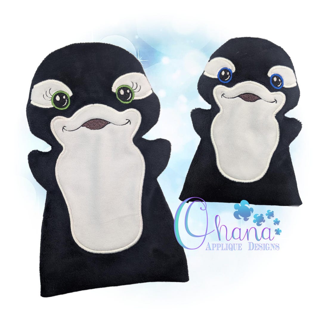 Orca Hand Puppet in the Hoop Machine Embroidery Design - Etsy