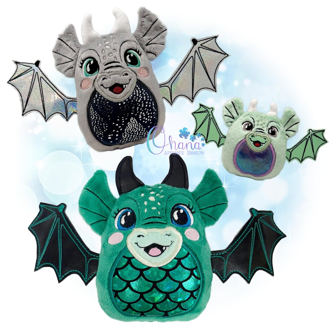 Dragon Egglet Stuffie in the Hoop Machine Embroidery Design - Etsy