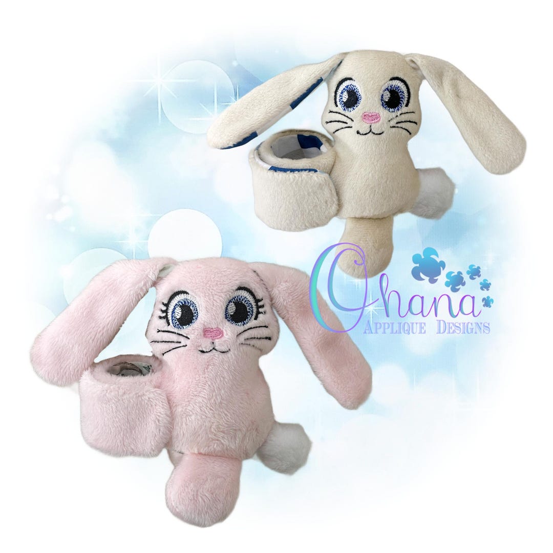 Floppy Eared Bunny Slap Bracelet Buddy in the Hoop Machine Embroidery ...