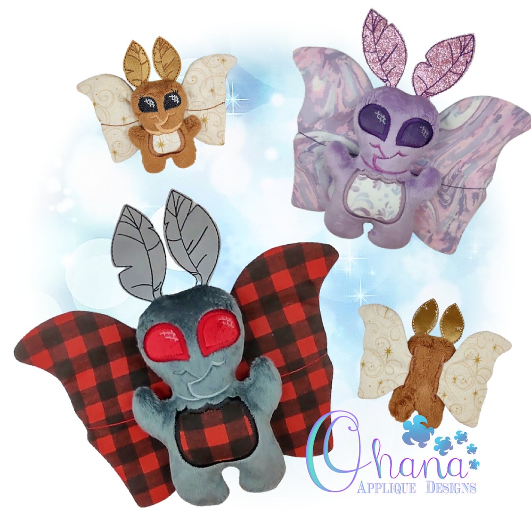 Mothman Stuffie in the Hoop Machine Embroidery Design - Etsy