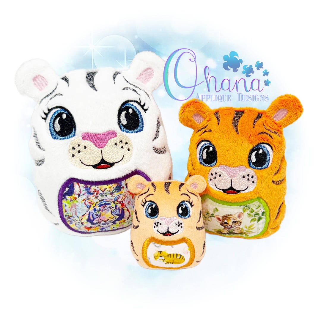 Tiger Egglet Stuffie in the Hoop Machine Embroidery Design - Etsy