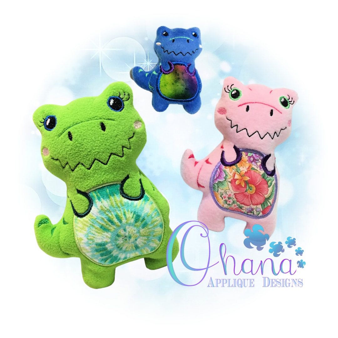 Rexi T Rex Stuffie in the Hoop Machine Embroidery Design - Etsy