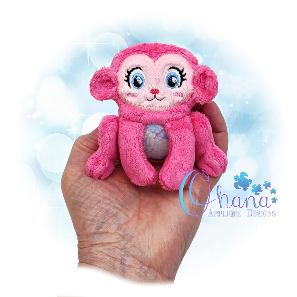 Marcel Monkey Stuffie in the Hoop Embroidery Machine Design - Etsy