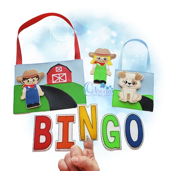 BINGO Finger Puppets in the Hoop Machine Embroidery Design - Etsy