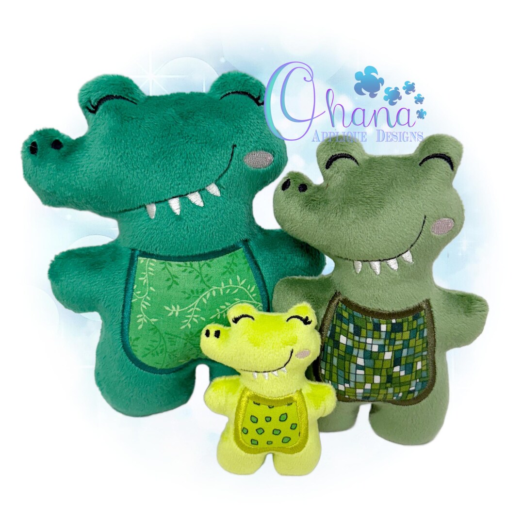 Simply Sweet Crocodile Stuffie in the Hoop Machine Embroidery Design - Etsy