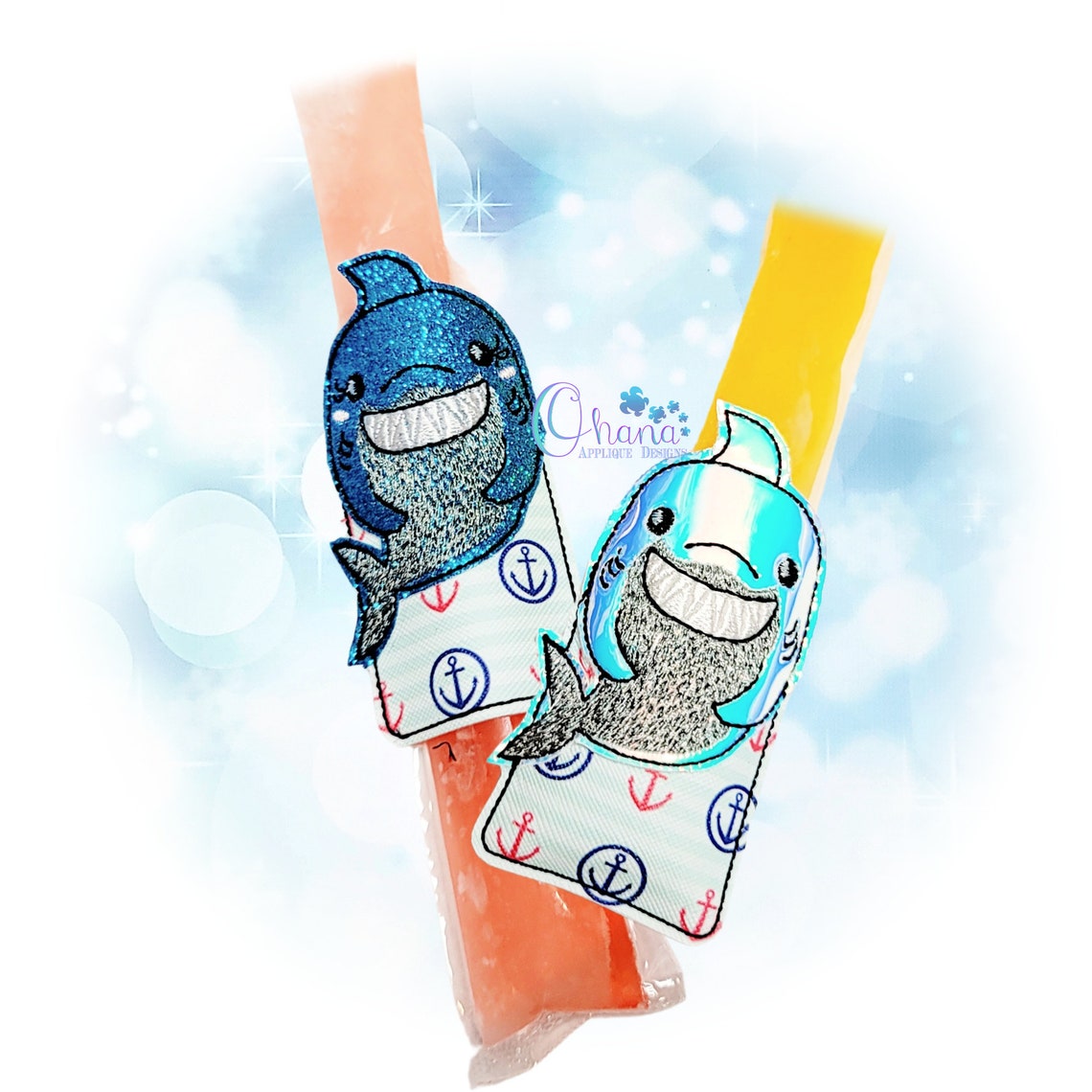 Great White Shark Ice Pop Holder in the Hoop Machine - Etsy