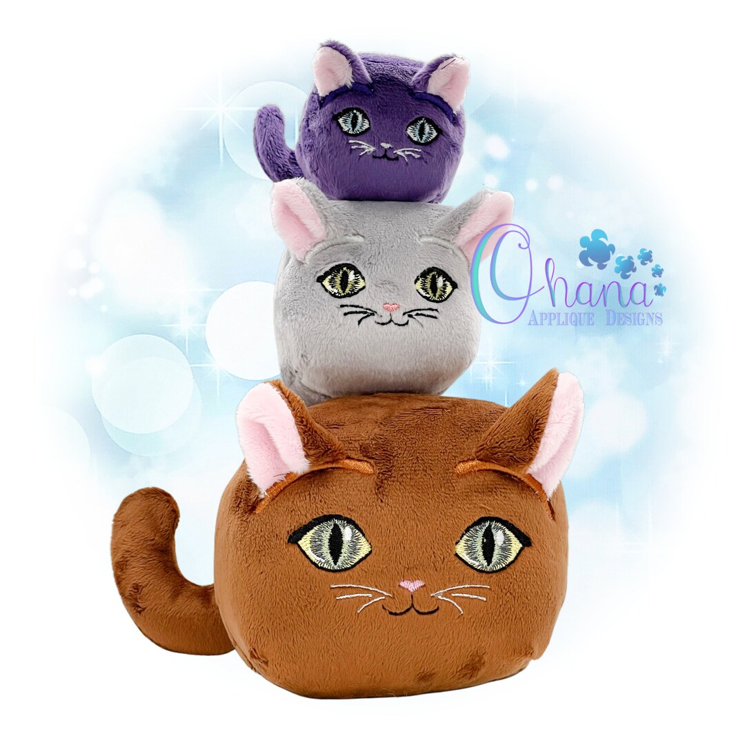 Cat Cuboid Cutie in the Hoop Machine Embroidery Design - Etsy