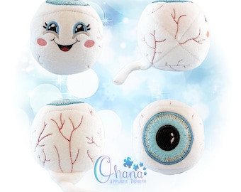 Eyeball Stuffie Embroidery Design, Eye, Halloween Machine Embroidery ...