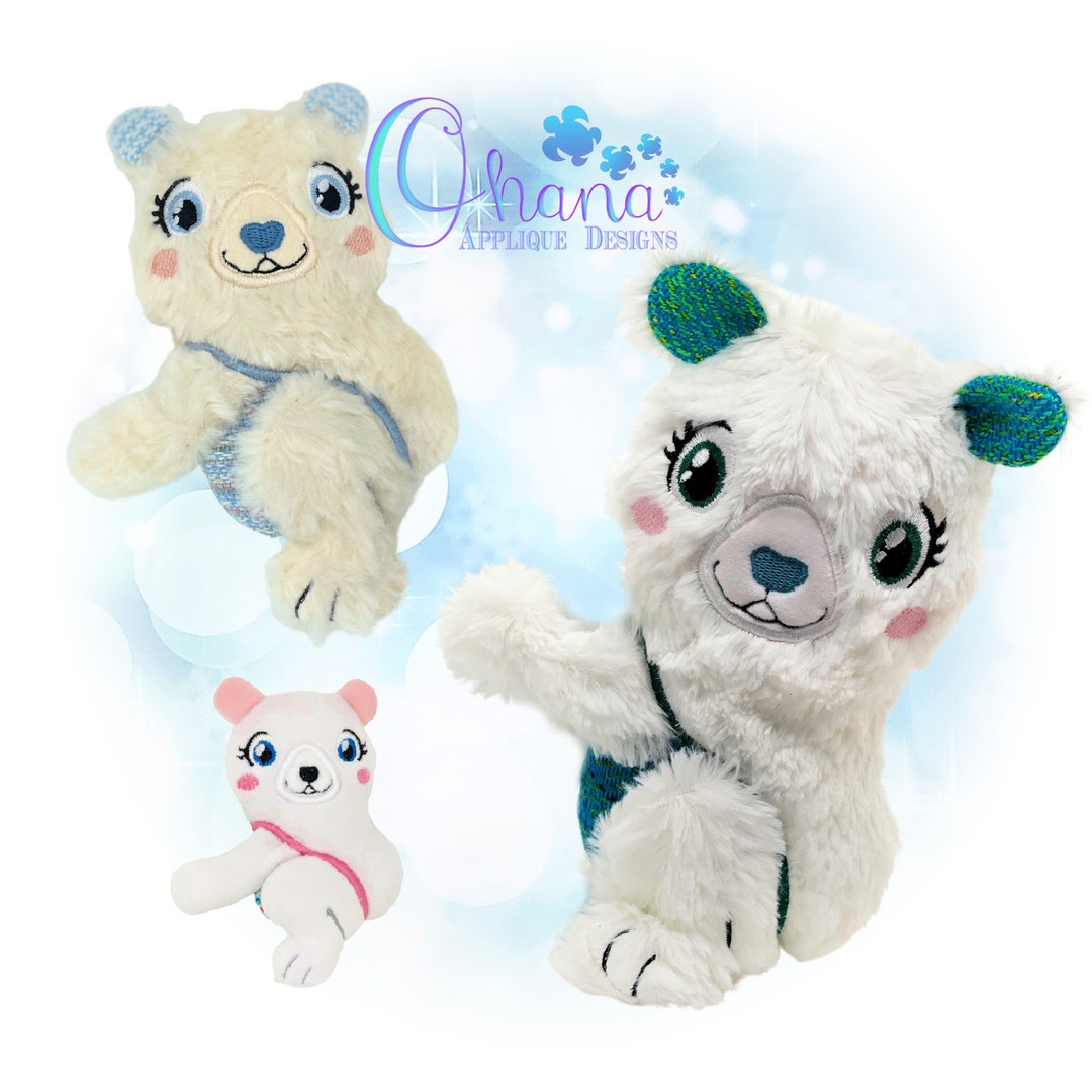 Polar Bear Huggie Stuffie in the Hoop Embriodery Machine Design - Etsy