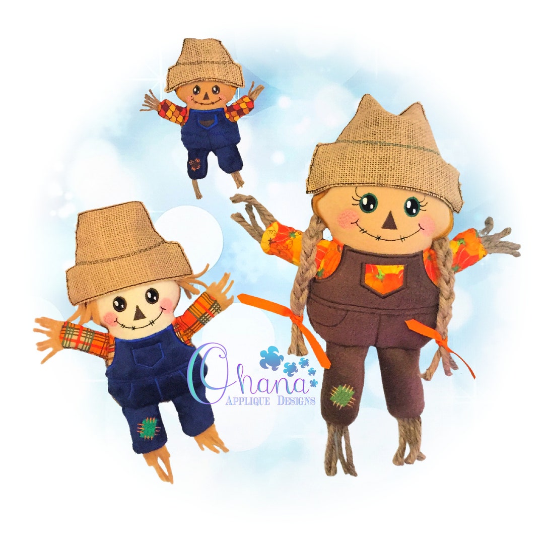 Patches Scarecrow Stuffie in the Hoop Machine Embroidery Design - Etsy