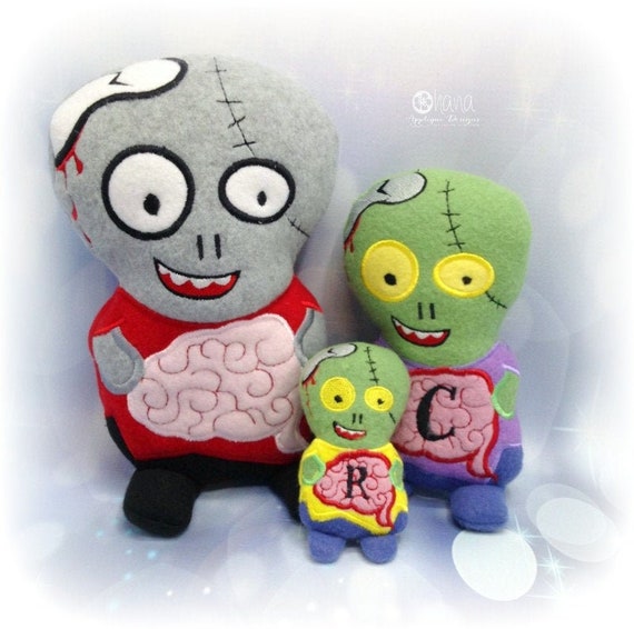 Zombie Stuffie Plushie Pattern Design in the Hoop - Etsy