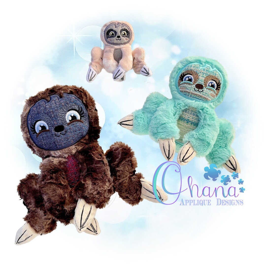 Ridley Sloth Stuffie in the Hoop Machine Embroidery Design - Etsy