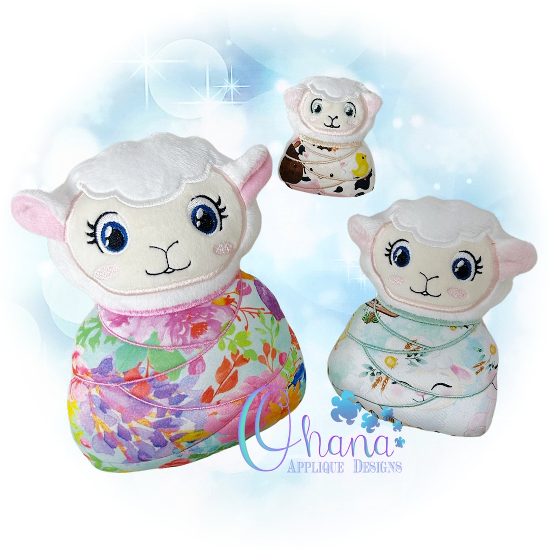 Swaddle Baby Lamb Stuffie in the Hoop Embroidery Machine Design - Etsy