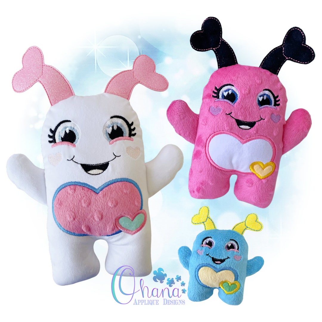 Love Monster Stuffie in the Hoop Machine Embroidery Design - Etsy
