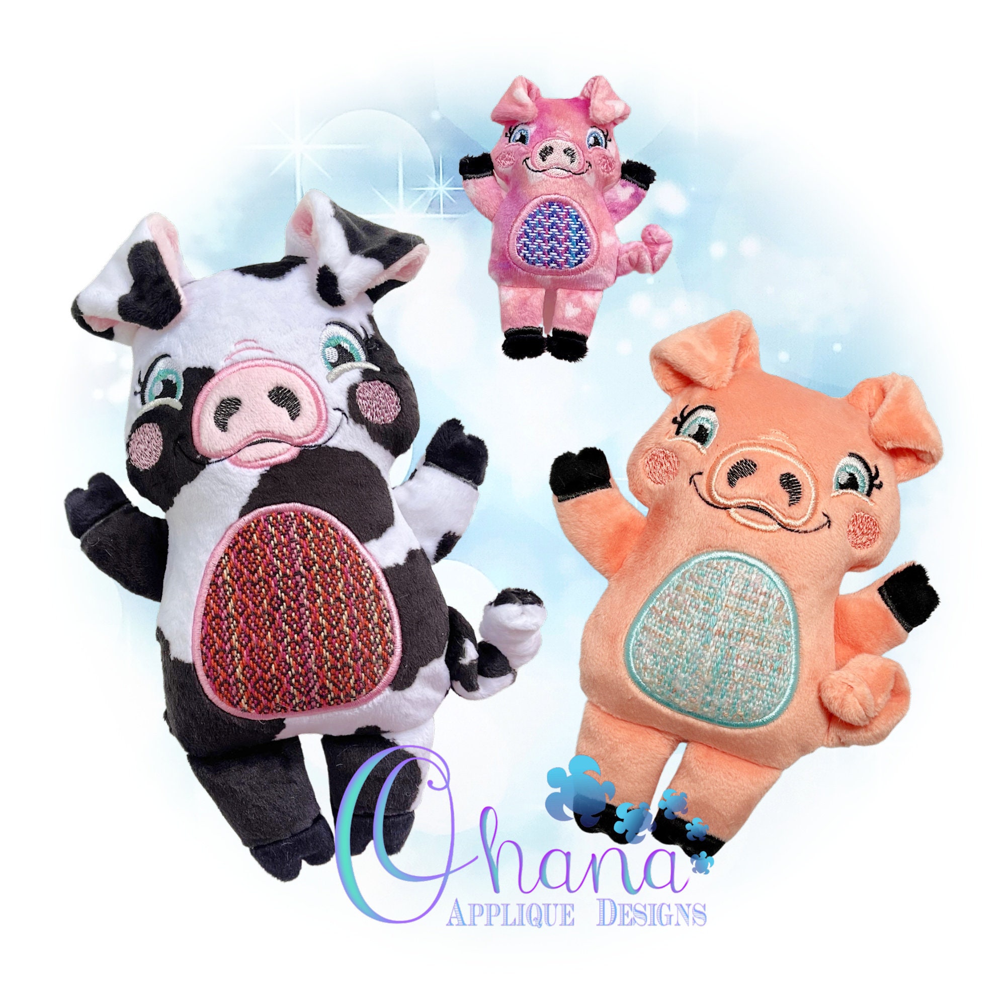 Petunia Pig Stuffie in the Hoop Machine Embroidery Design - Etsy