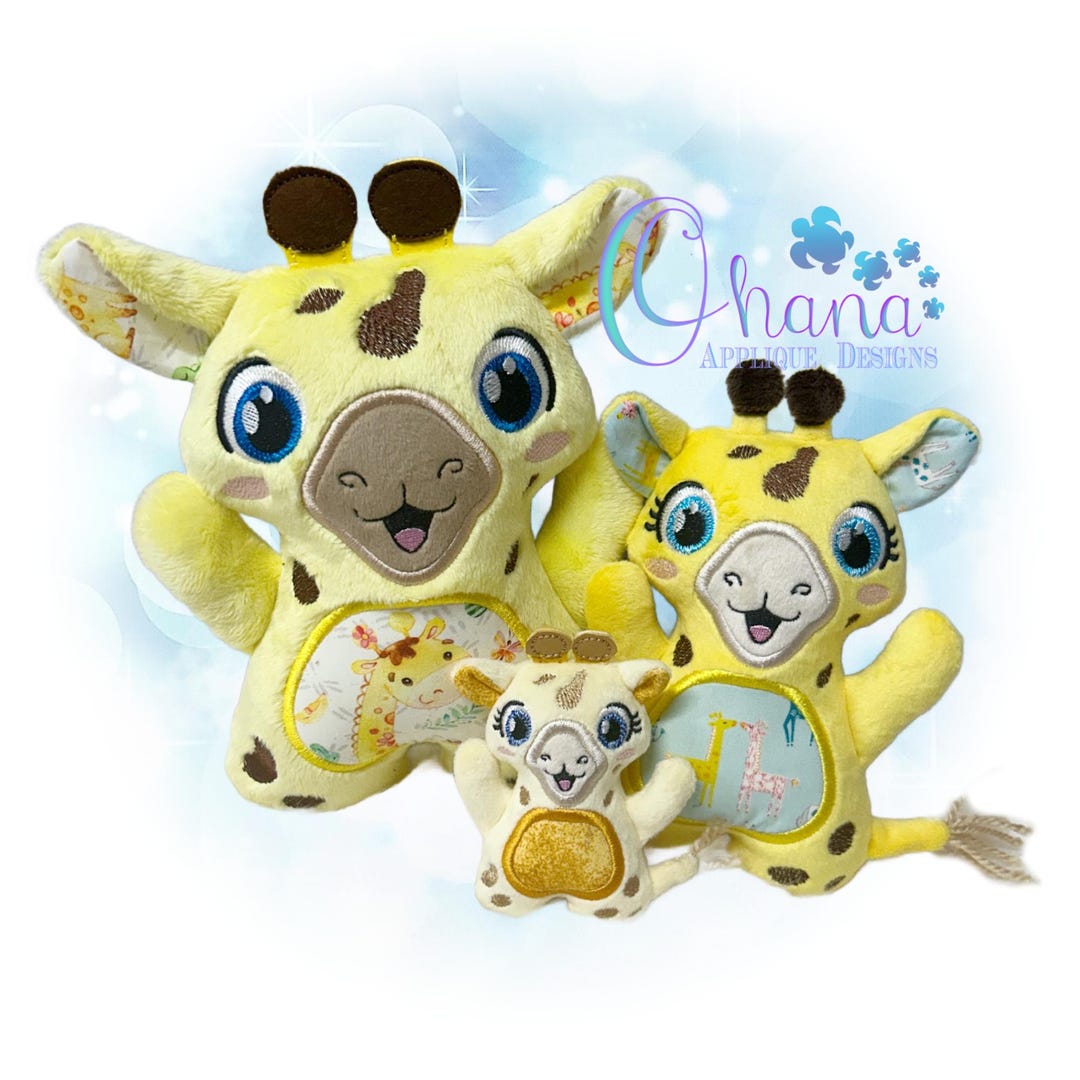 Huggable Giraffe Stuffie in the Hoop Machine Embroidery Design - Etsy