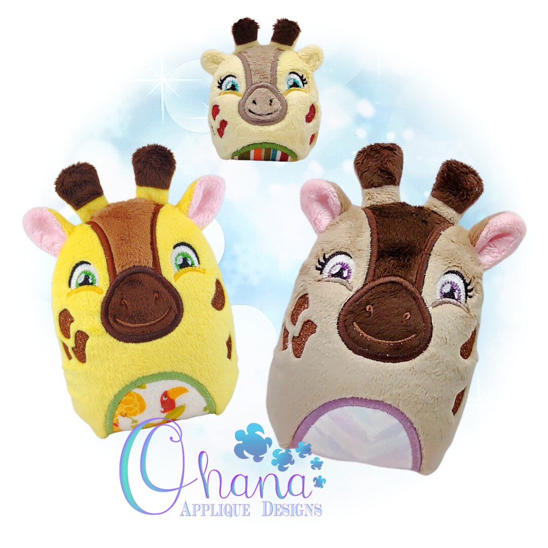 Giraffe Eggie Stuffie in the Hoop Embroidery Machine Design - Etsy